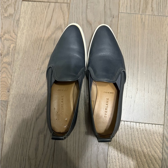 Everlane | Shoes | Everlane Grey Pointy Toe Loafers The Leather Street ...